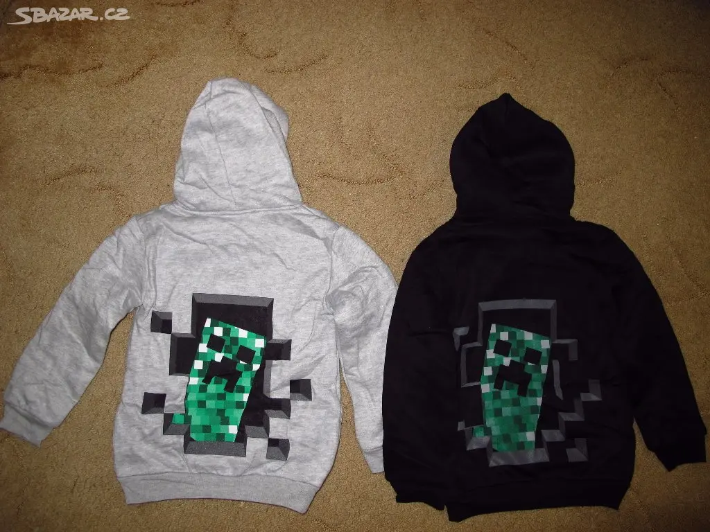 ZIMNÍ MIKINY S KOŽÍŠKEM MINECRAFT CREEPER - Praha 3 - Bazar - Sbazar.cz