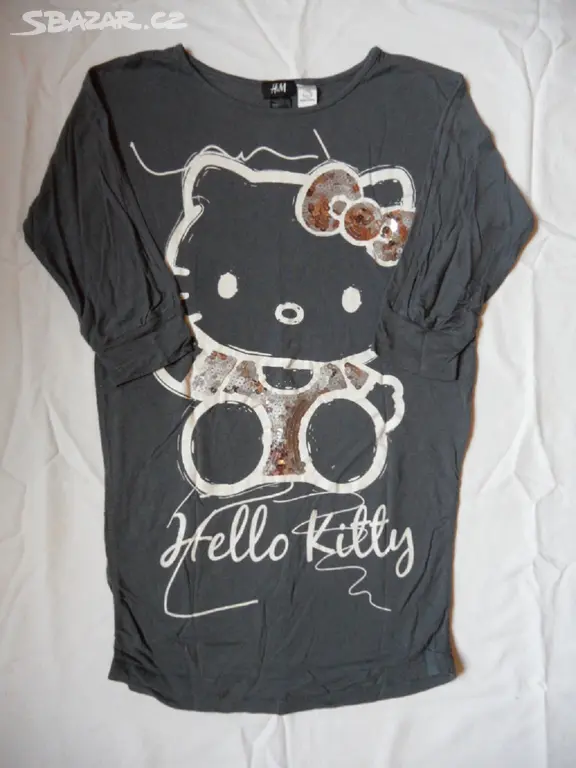 VEL. 146. Kráásné tričko-tunika Hello Kitty.. H&M - Brno - Bazar - Sbazar.cz