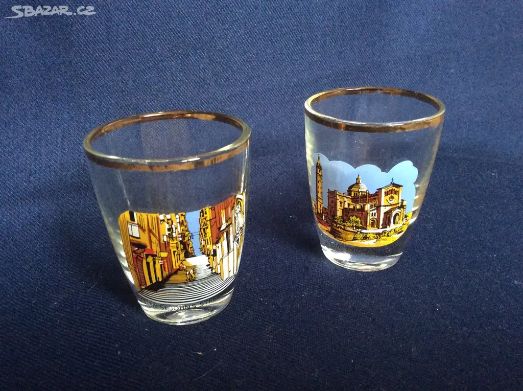 2x odlivka, panák s obrázkem Malty - Praha - Bazar - Sbazar.cz