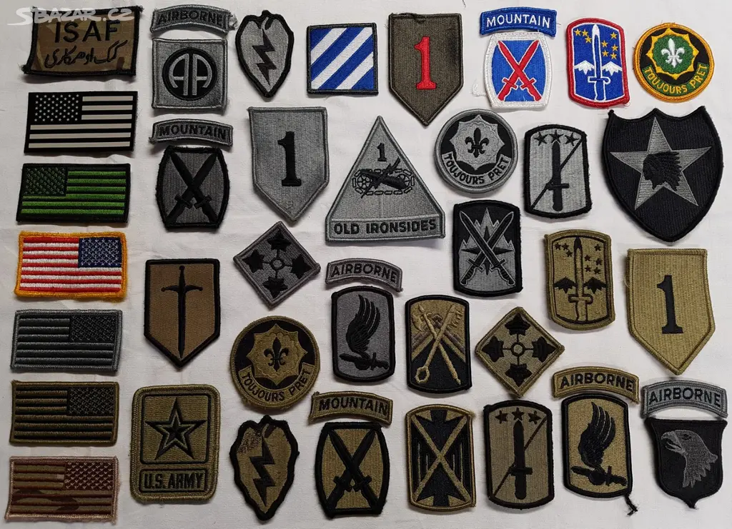 US Army IR, UCP, OCP Multicam velcro nášivky - Plzeň - Bazar - Sbazar.cz