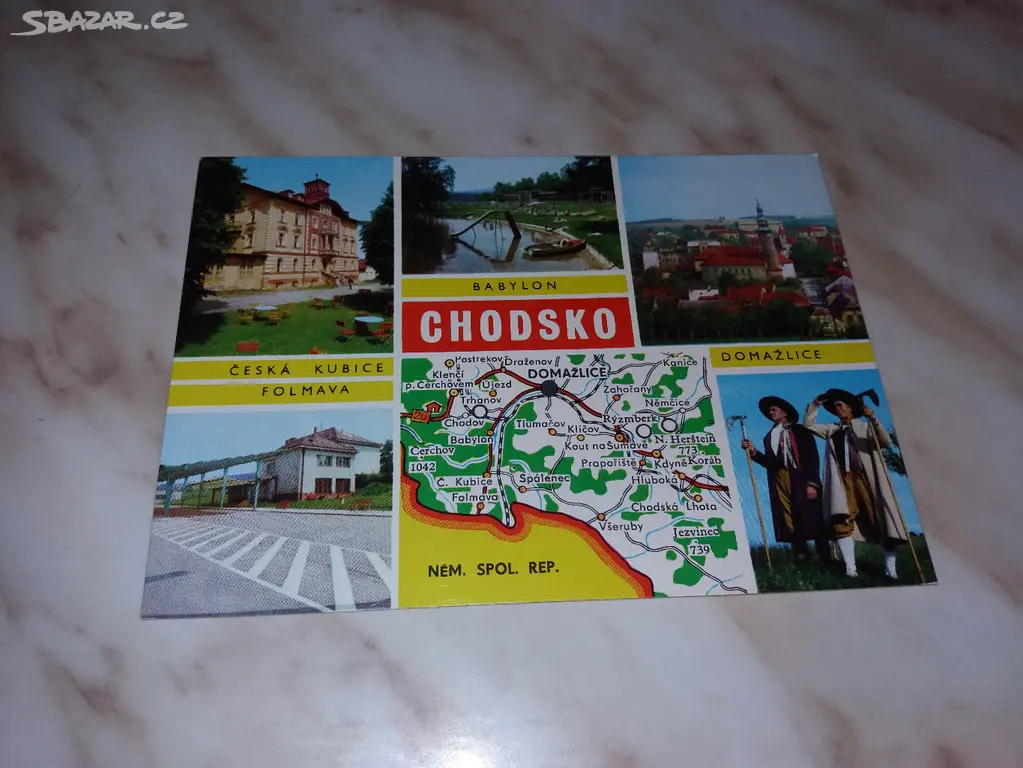 Pohlednice - MAPA - CHODSKO - Dětmarovice - Bazar - Sbazar.cz