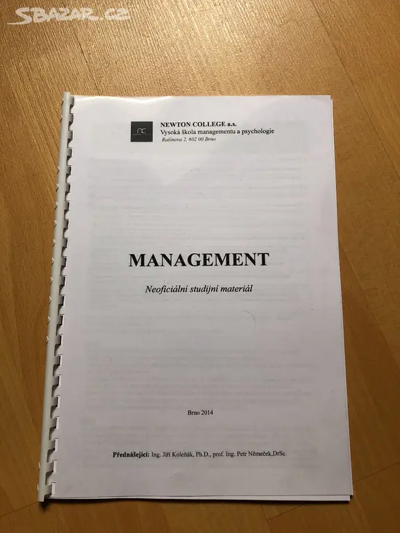 Skripta / učebnice Newton College - Management - Praha - Bazar - Sbazar.cz