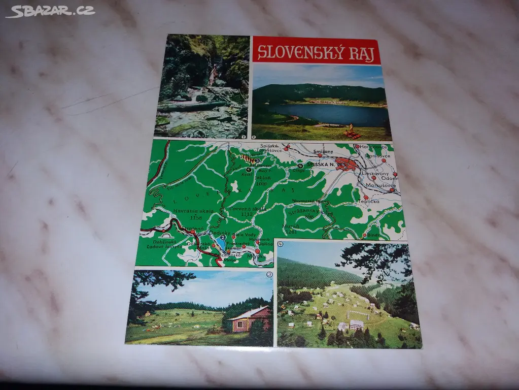 Pohlednice - MAPA - SLOVENSKÝ RÁJ - Dětmarovice - Bazar - Sbazar.cz