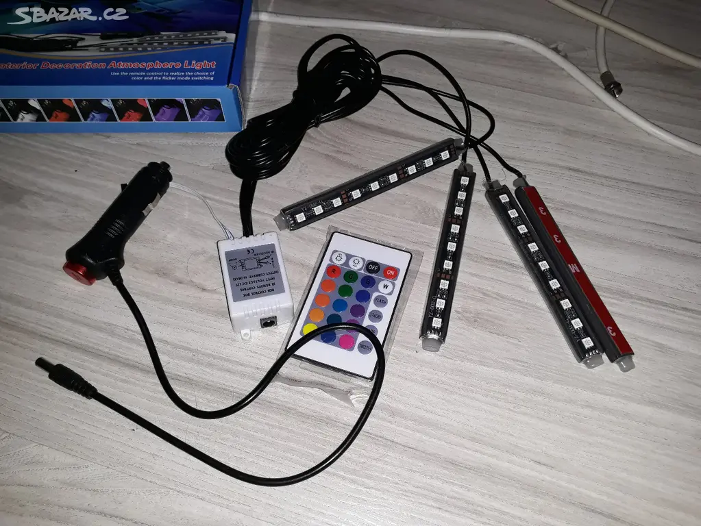 LED podsvětlení RGB 12V 4 pásky vnitřní/vnější ok. - Hradec Králové ...