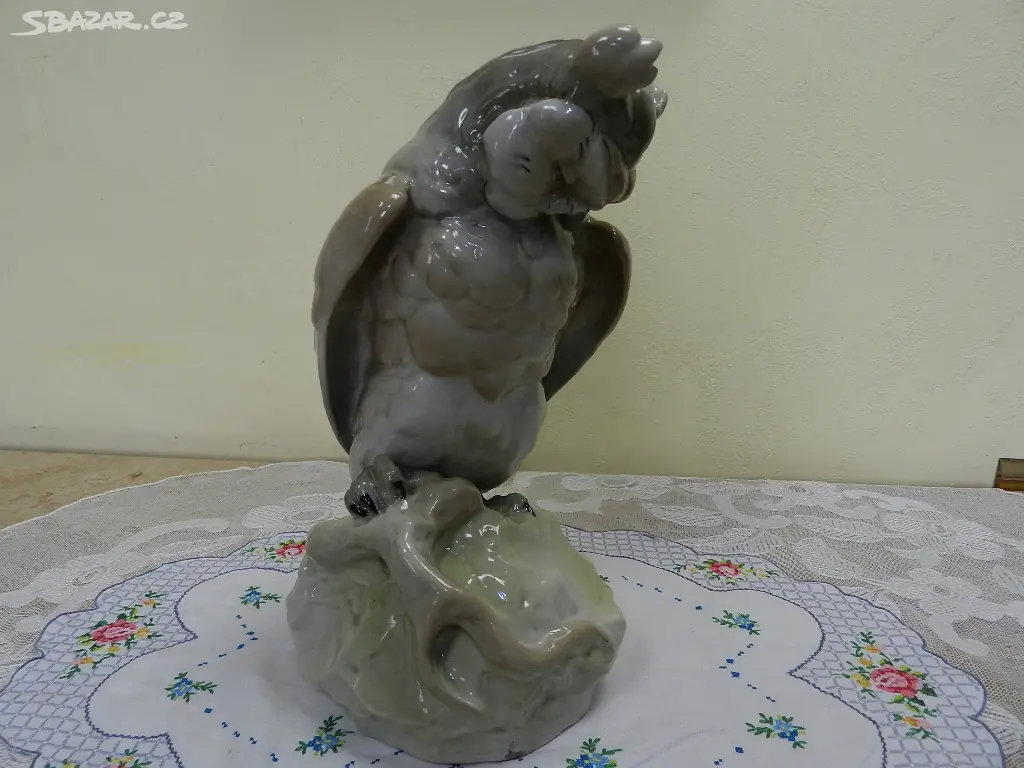 Stará obří porcelánová soška Sova Amphora Teplice - Praha - Bazar ...