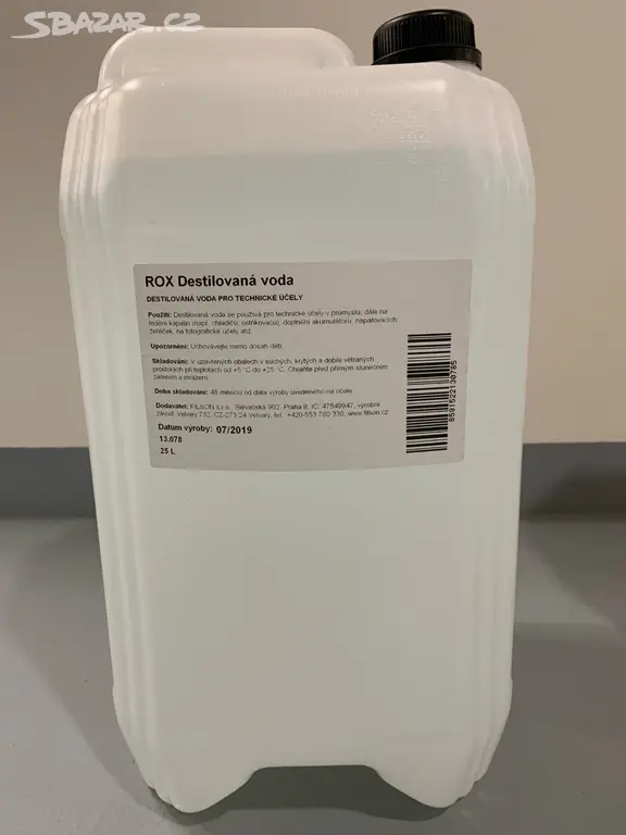 Destilovaná voda Rox 25l - Praha, Uhříněves - Bazar - Sbazar.cz
