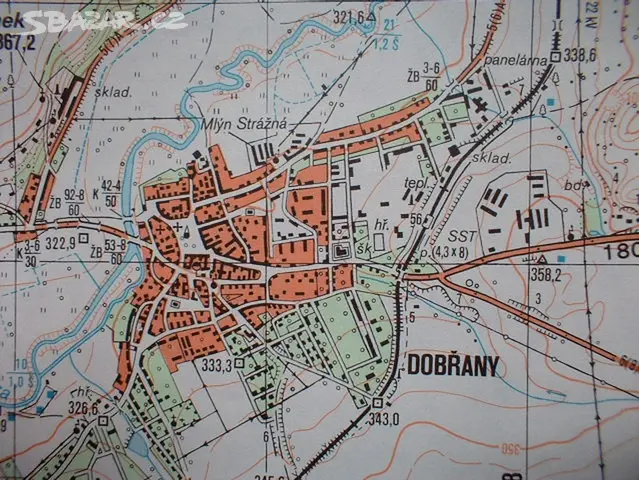 Vojenská profesionální tajná mapa ČSLA Dobřany - Praha - Bazar - Sbazar.cz