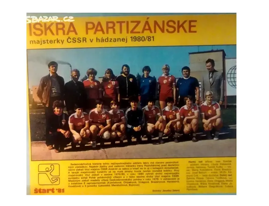 Iskra Partizánske - 1981 - mistr ČSSR házená ženy - Veselí nad Moravou ...