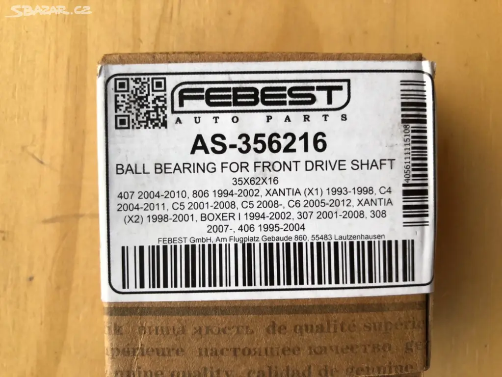 Ložisko,přední poloosa CITROEN,FIAT,PEUGEOT,LANCIA - Hradec Králové ...