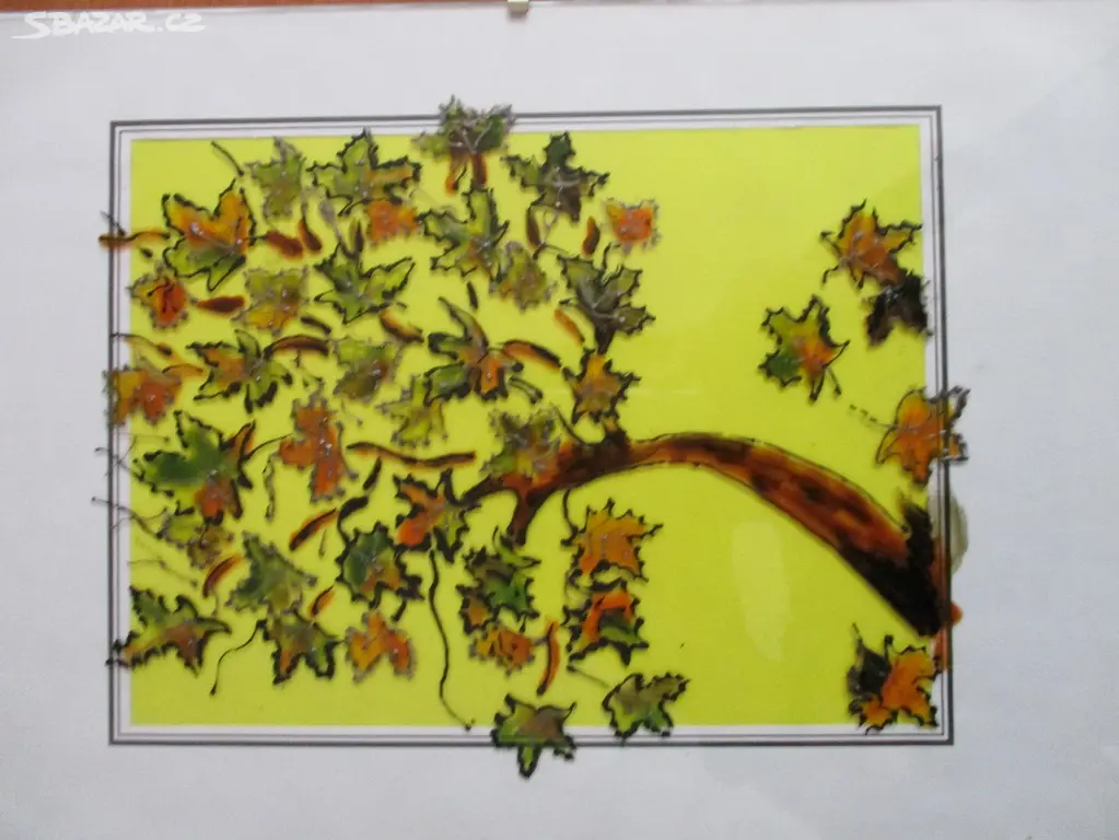 Obrázek stromu - malované sklo - Mělník - Bazar - Sbazar.cz