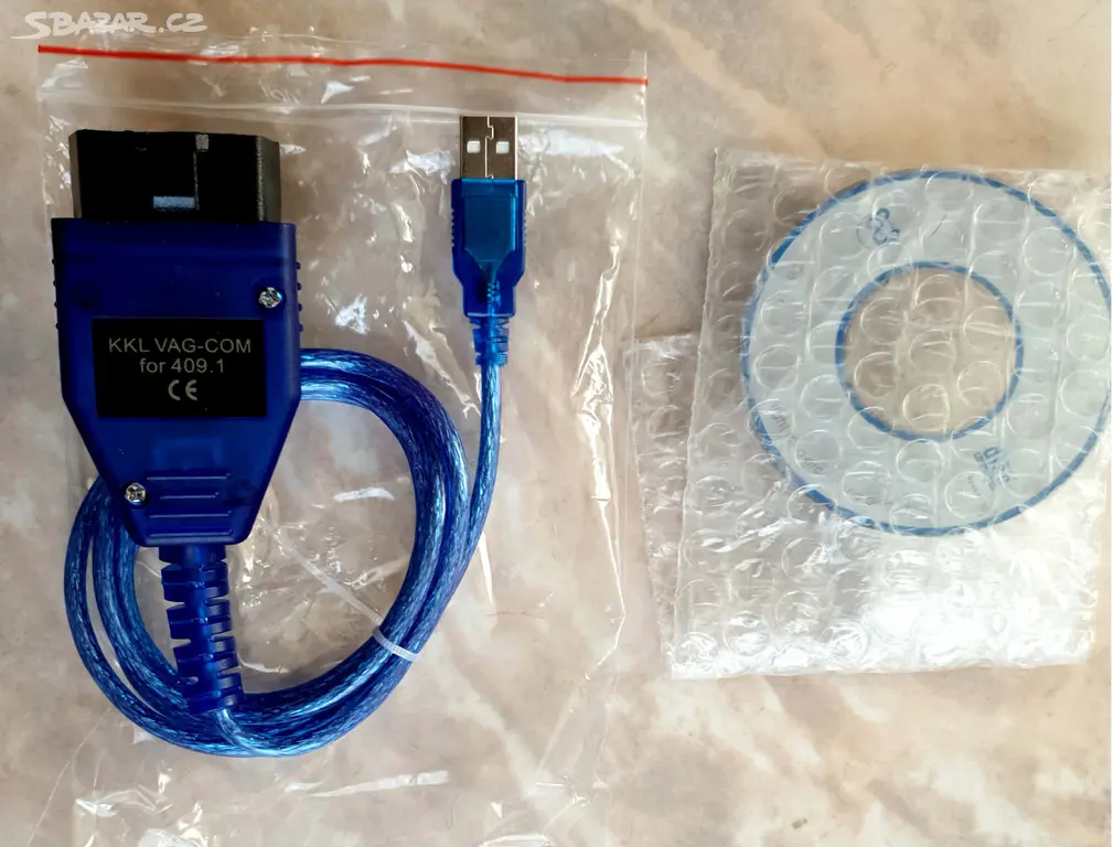 Kabel USB KKL VAG-COM 409.1 OBD2,nový nepoužitý - Jablonec nad Nisou ...