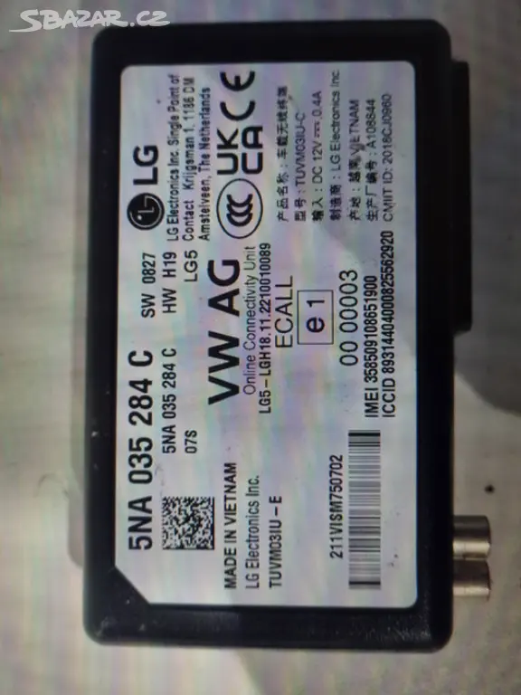 5NA035284C řídící jednotka Škoda vw audi seat - Brandýs nad Labem-Stará ...