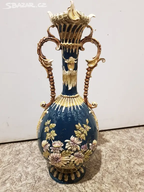 Stará porcelánová Váza-amfora ručně malovaná 49 cm - Lipůvka - Bazar - Sbazar.cz