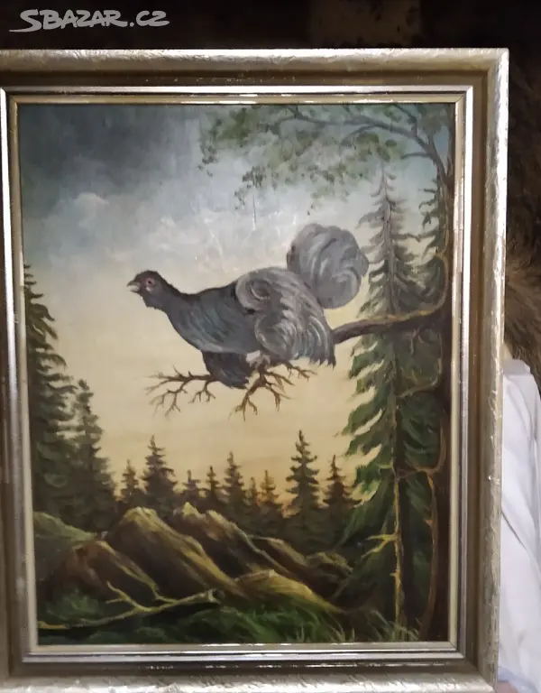stary myslivecky obrazy tetrev - Dolní Bečva - Bazar - Sbazar.cz