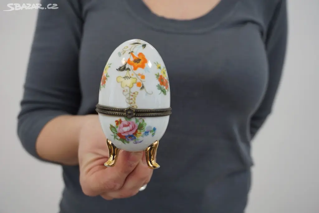 Čínské porcelánové malované vejce dóza - Příbram - Bazar - Sbazar.cz
