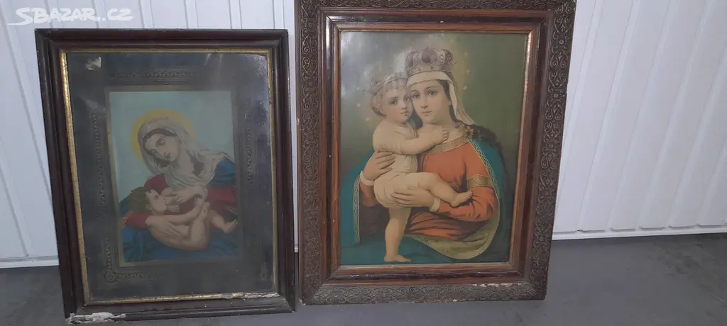 Staré svaté obrazy 2 ks - Praha - Bazar - Sbazar.cz