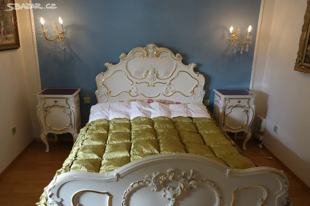Starožitná ložnice styl Ludvík,lustr a dvě apliky - Praha 9 - Bazar - Sbazar.cz
