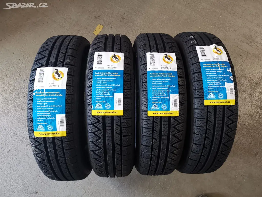 Nové zimní pneu 165-70-14 R14 R zimáky pneumatiky - Traplice - Bazar - Sbazar.cz