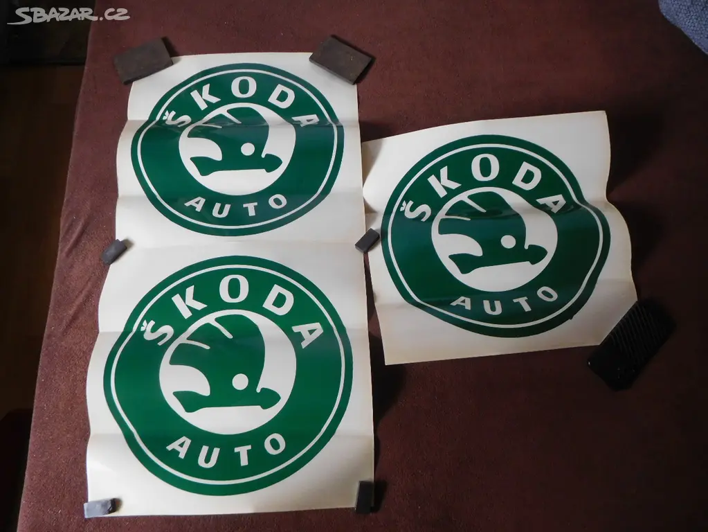 Škoda 3x velká samolepka logo 50x50 cm - Praha 4 - Bazar - Sbazar.cz