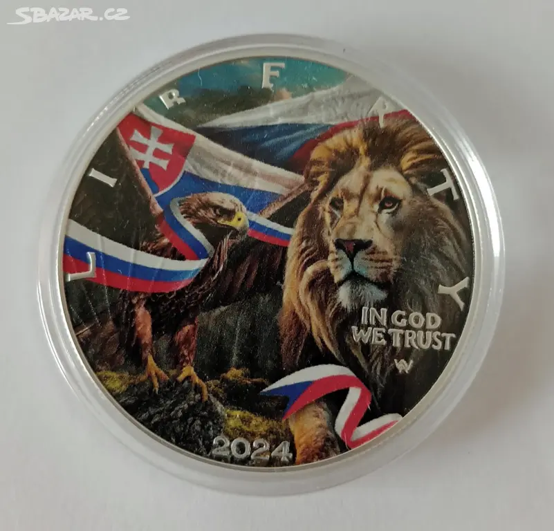 Český lev a slovenský orel 2024 kolor, 1oz, čísl. - Teplice - Bazar ...