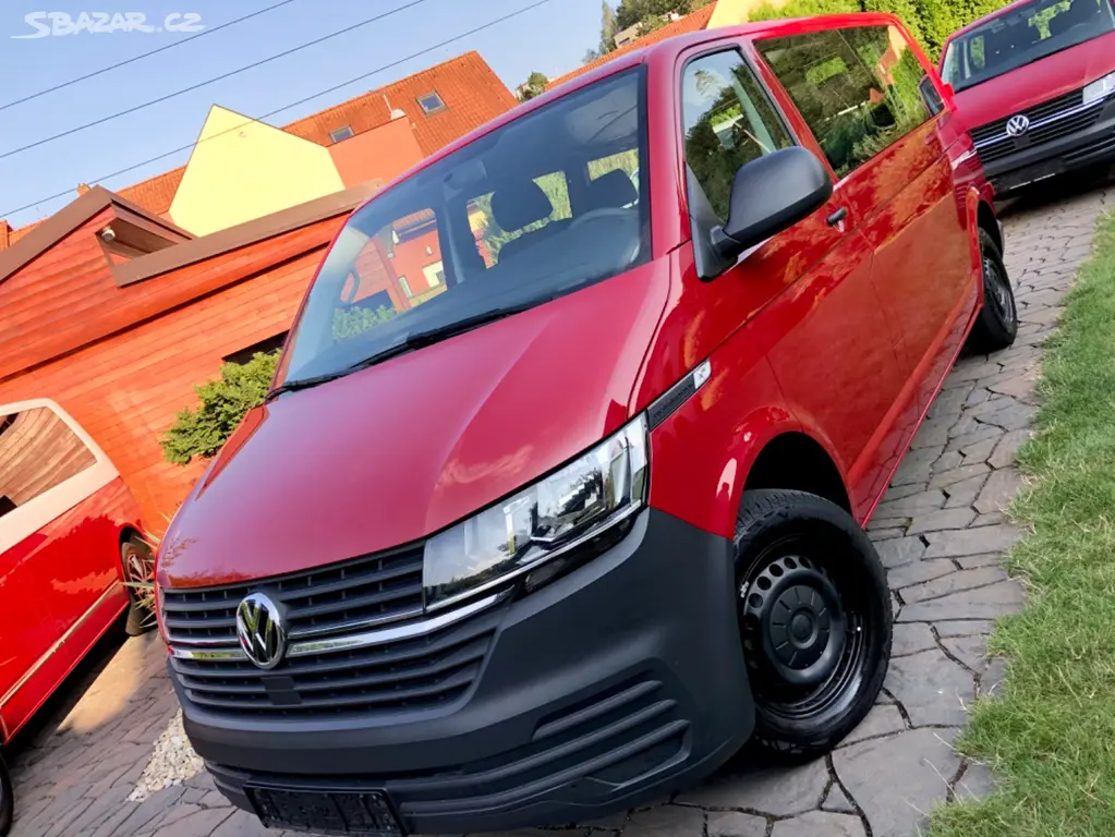 VW Transporter T6.1-135 tis.km-barva RED Multivan - Beroun - Bazar ...