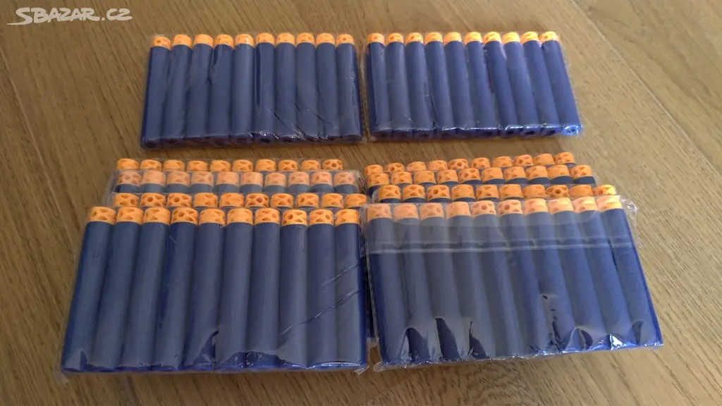 Nerf N-Strike, NÁBOJE PRO NERF ZBRANĚ 100KS MODRÉ - Slaný - Bazar ...