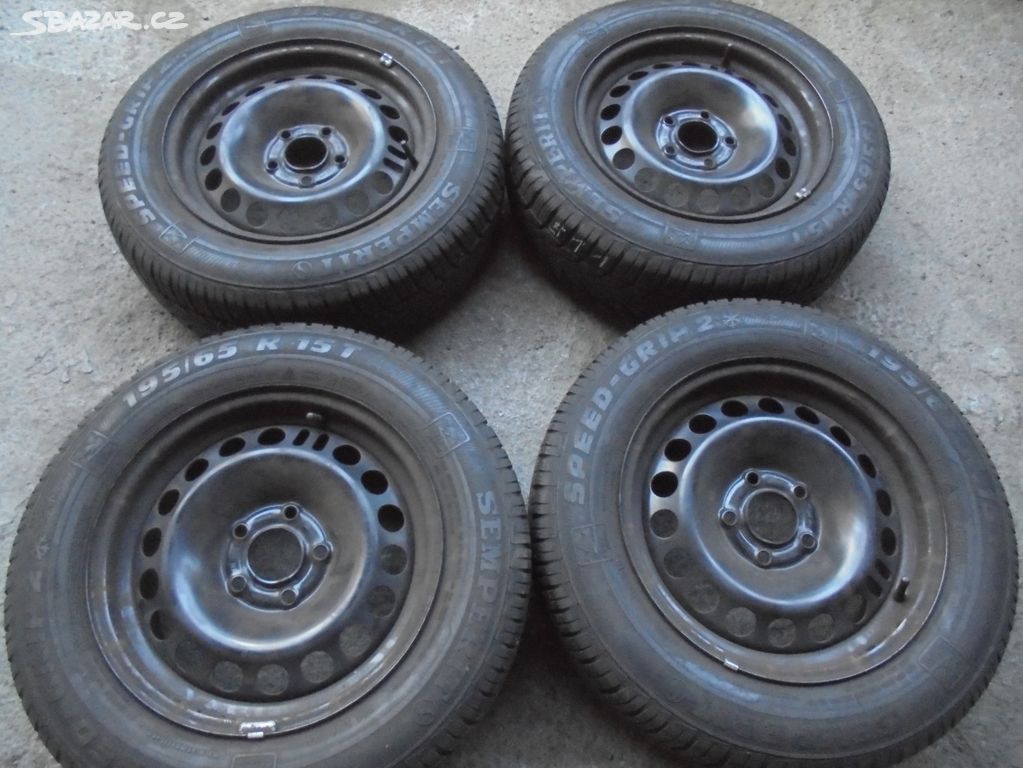 195 65 15 zimní+15 plech Opel Meriva-B,5x110, ET35 - Kralovice, Plzeň-sever - Sbazar.cz