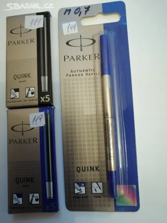 Parker náplně do pera a Rolleru 0,7 - Praha 5 - Bazar - Sbazar.cz
