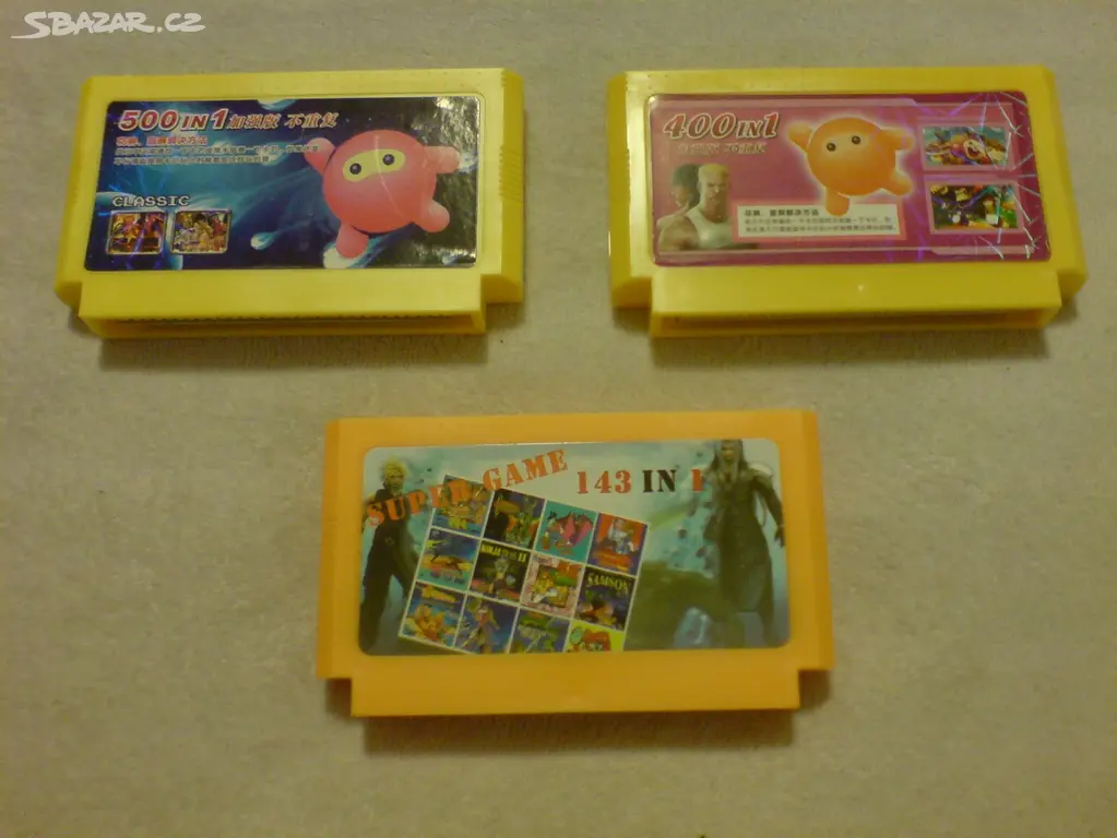 RETRO TV HRY Videohry 8 bit Herní Kazety - Kuřim - Bazar - Sbazar.cz