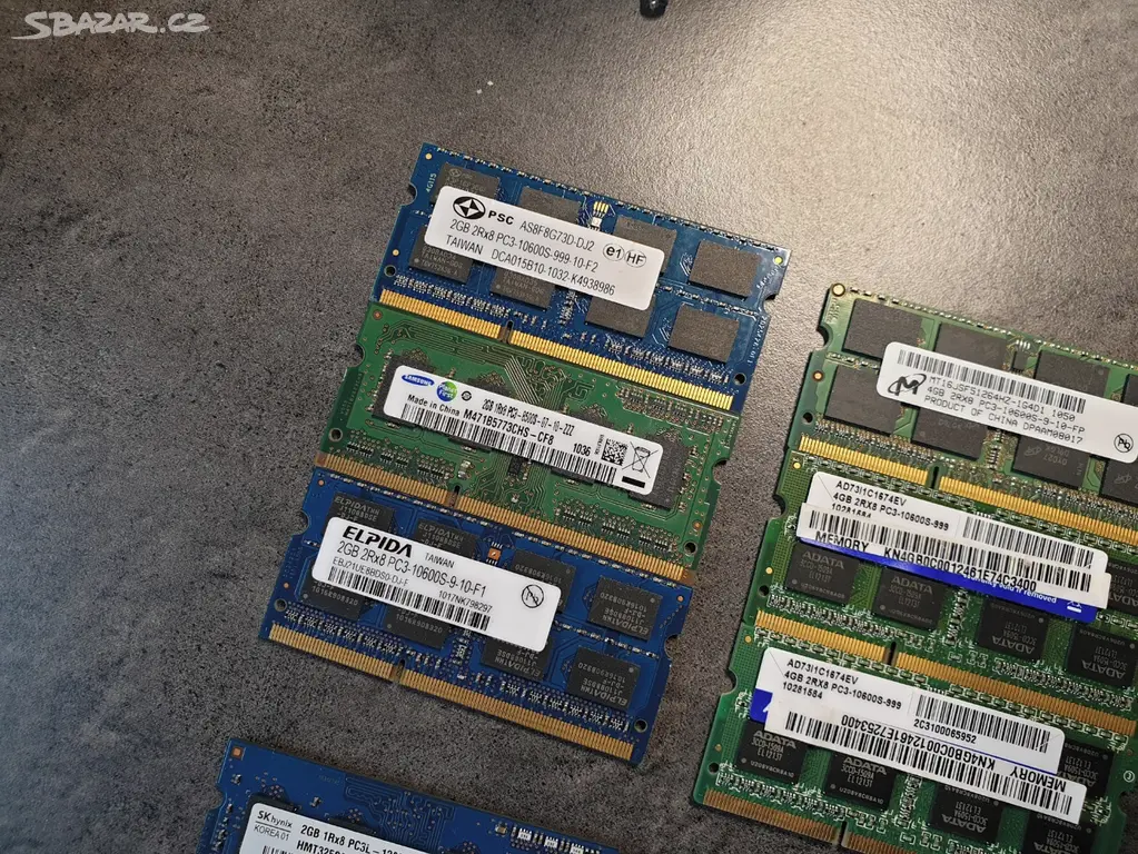Operacni pamet RAM DDR3, DDR3L, DDR4 - Teplice - Bazar - Sbazar.cz