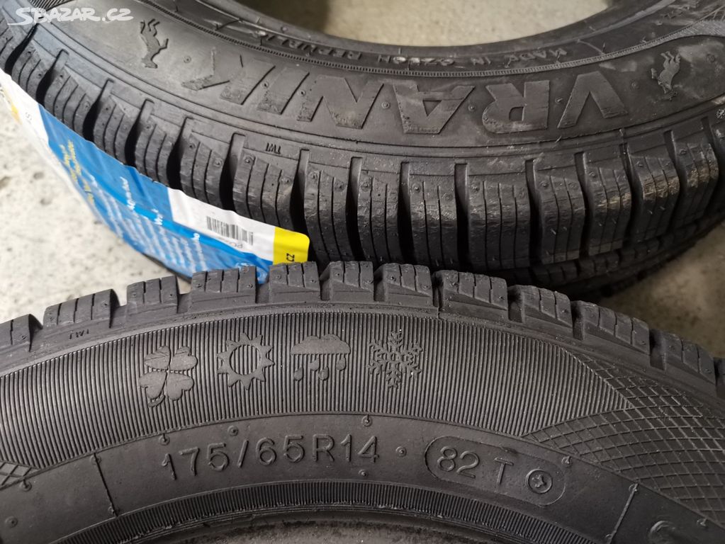 4x Nové celoroční pneu 175-65-14 R14 R pneumatiky - Traplice, Uherské ...