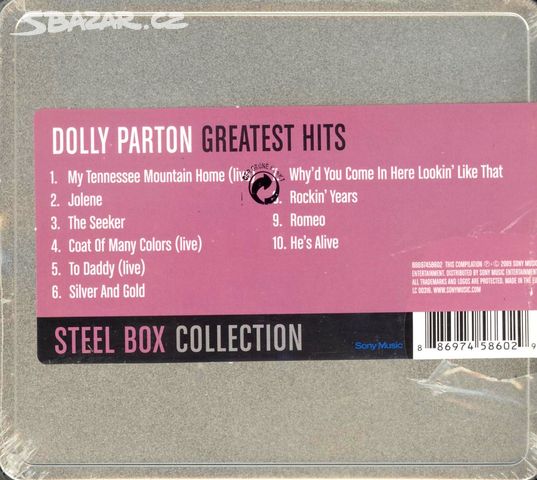 CD Dolly Parton - Greatest Hits (Steel Box) - Znojmo - Bazar - Sbazar.cz