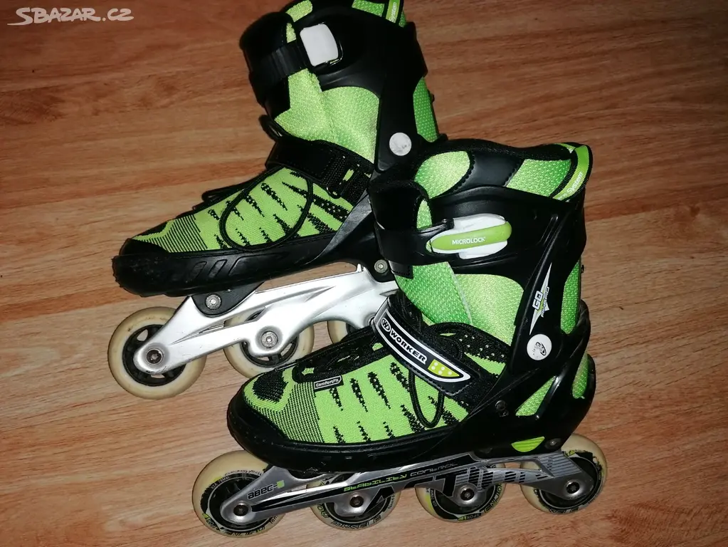 Kolečkové brusle, posunovaci, vel. 40-43, WORKER - Praha - Bazar ...