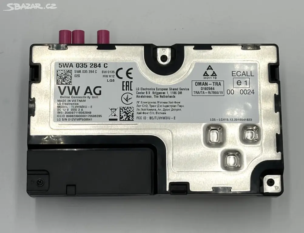 5WA035284C jednotka on-line služeb Škoda VW - Lužec nad Vltavou - Bazar ...