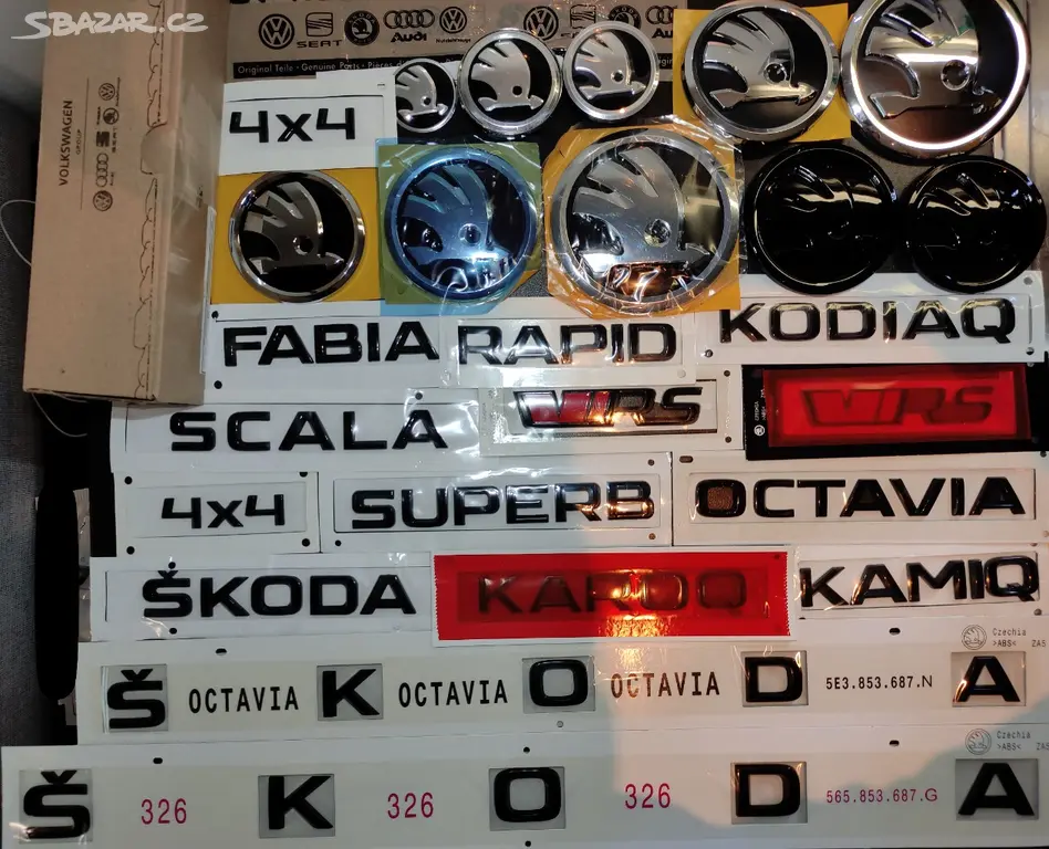 Černé znaky + nápisy Škoda - Brno-město - Bazar - Sbazar.cz