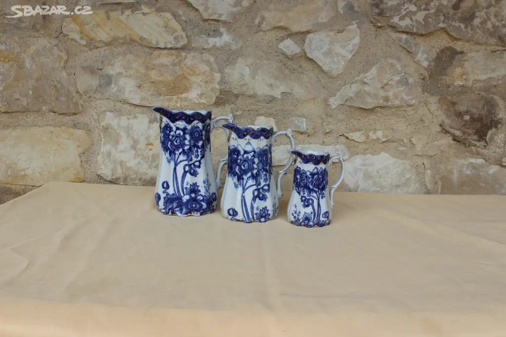 PORCELÁNOVÉ DŽBÁNKY 3ks - č.871 - Hředle - Bazar - Sbazar.cz