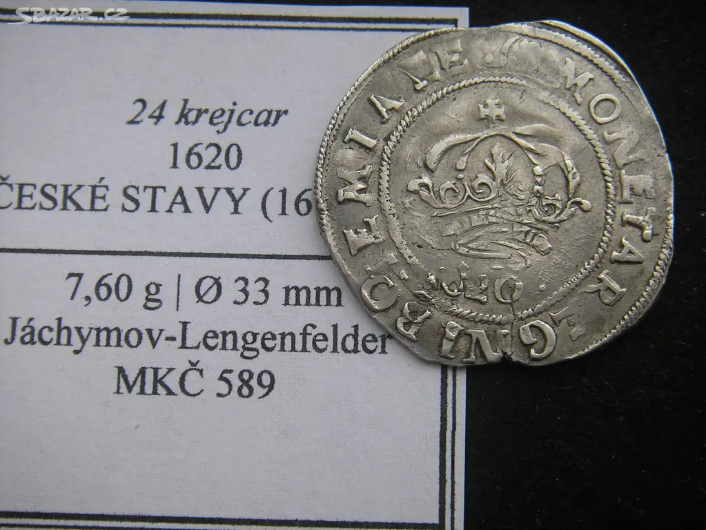24 krejcar 1620 - České stavy, Jáchymov, R! - Kroměříž - Bazar - Sbazar.cz