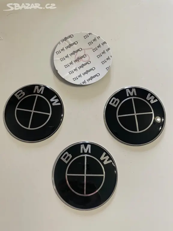65 Středové pokličky /samolepky alu kola BMW černé - Rokycany - Bazar - Sbazar.cz