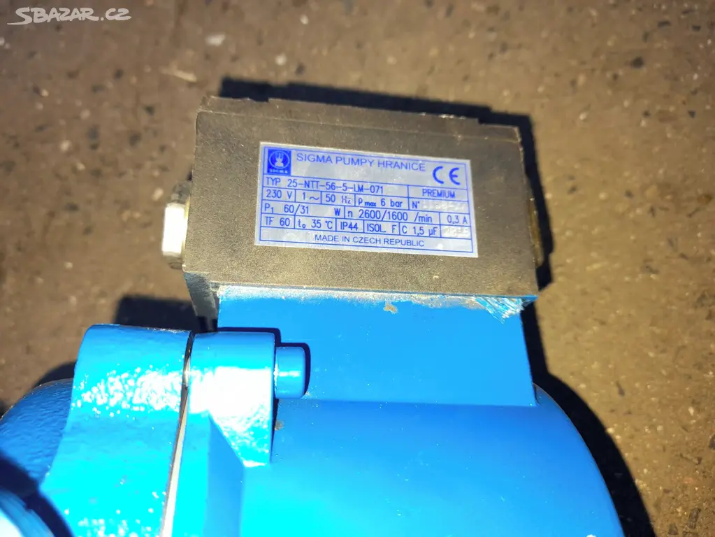 Čerpadlo Sigma 25-NTT, 230 V - Praha - Bazar - Sbazar.cz
