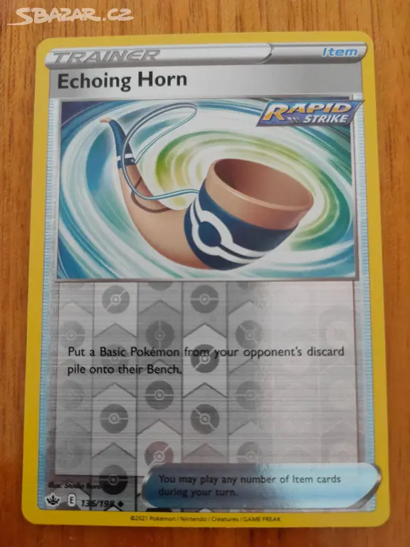 Pokémon - Echoing Horn (REVERSE HOLO KARTA) - Praha - Bazar - Sbazar.cz