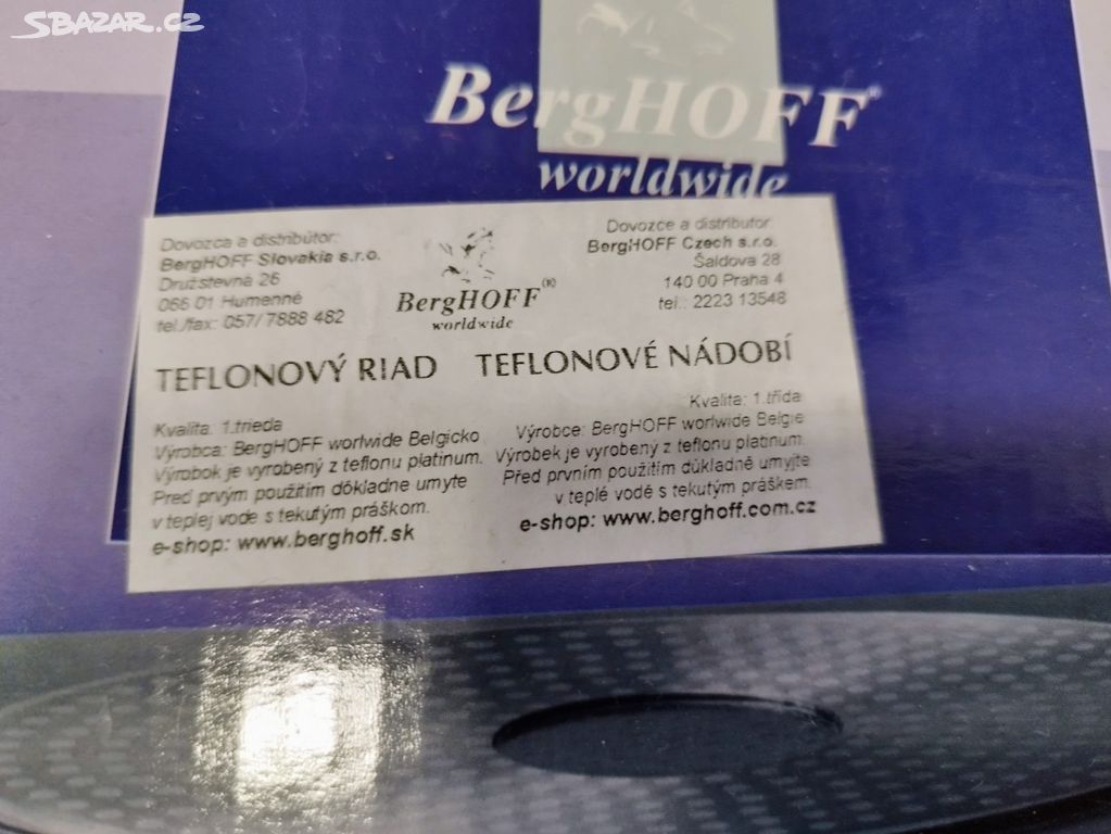 Teflonové nádobí Berghoff - Karlovy Vary - Sbazar.cz