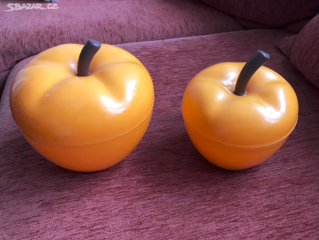 Žluté plastové jablko - retro dóza - Brno, Bystrc - Bazar - Sbazar.cz