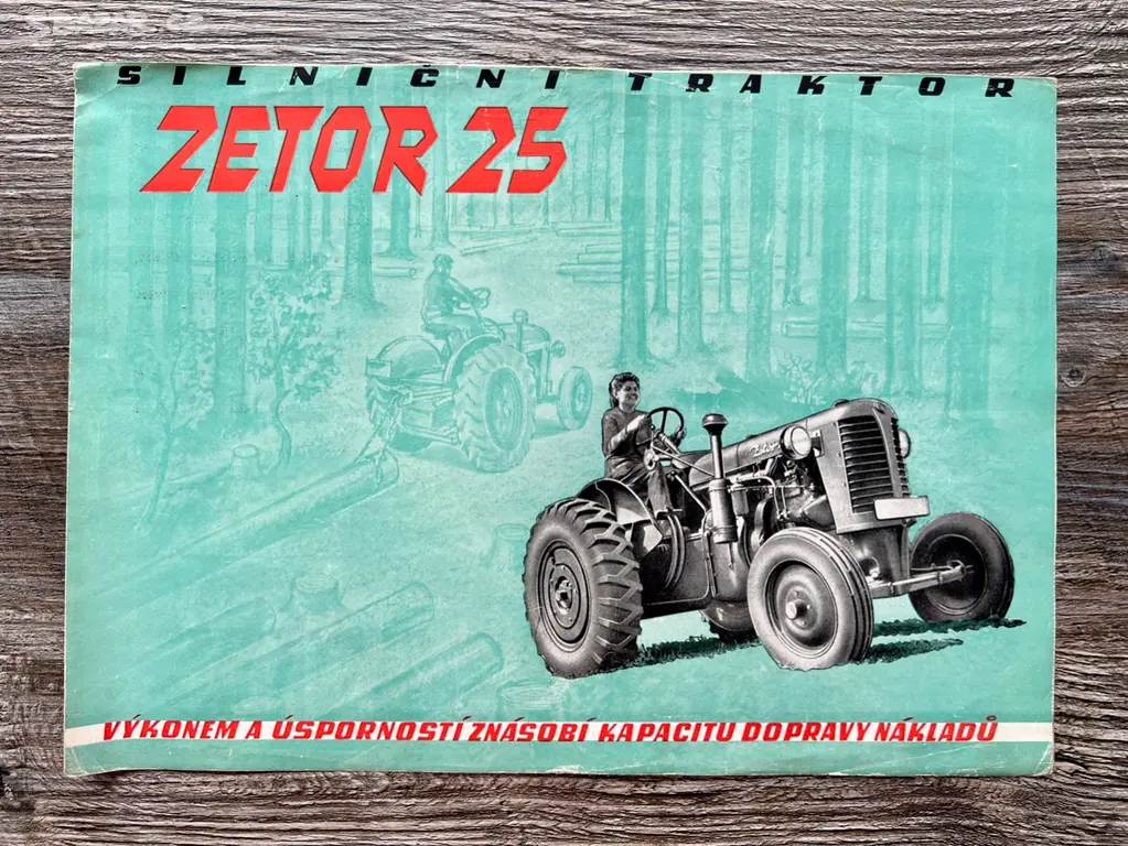 Prospekt traktor Zetor 25 ( 1951 ) česky - Plzeň - Bazar - Sbazar.cz