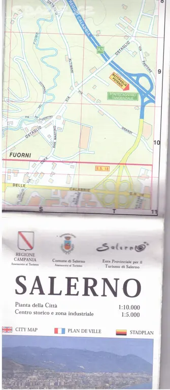 mapa Salerno / Itálie - Plzeň - Bazar - Sbazar.cz