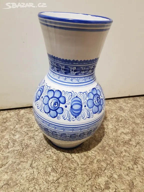 Keramika Modra velká váza cca.40 cm - Rájec-Jestřebí - Bazar - Sbazar.cz