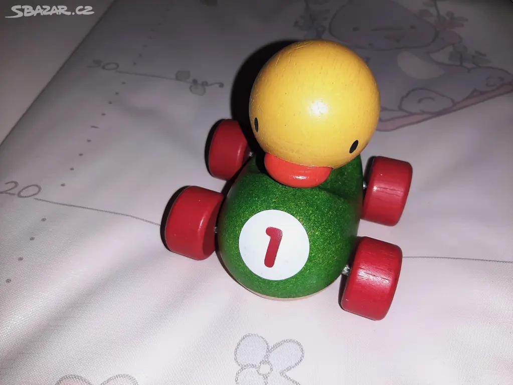 Dřevěná Kačenka závodní auto, kačenka Plantoys - Praha - Bazar - Sbazar.cz