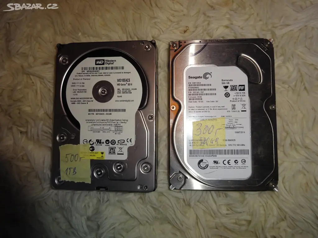 Pevné disky 3.5" / 500GB, 1TB - Plzeň-město - Bazar - Sbazar.cz