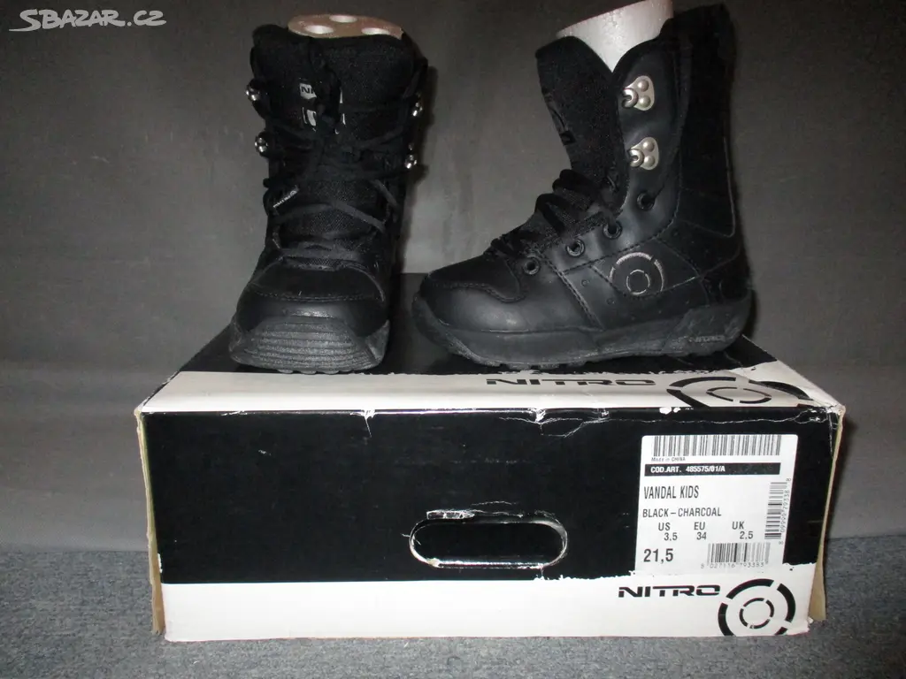 Nové dětské snowboardové boty NITRO VANDAL 21,5cm - Pardubice - Bazar ...