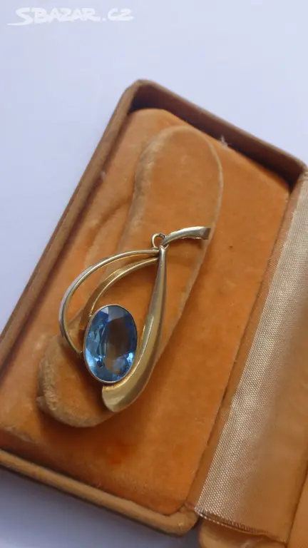 Stribrny privesek s akvamarinem z období art deco - Praha - Bazar - Sbazar.cz