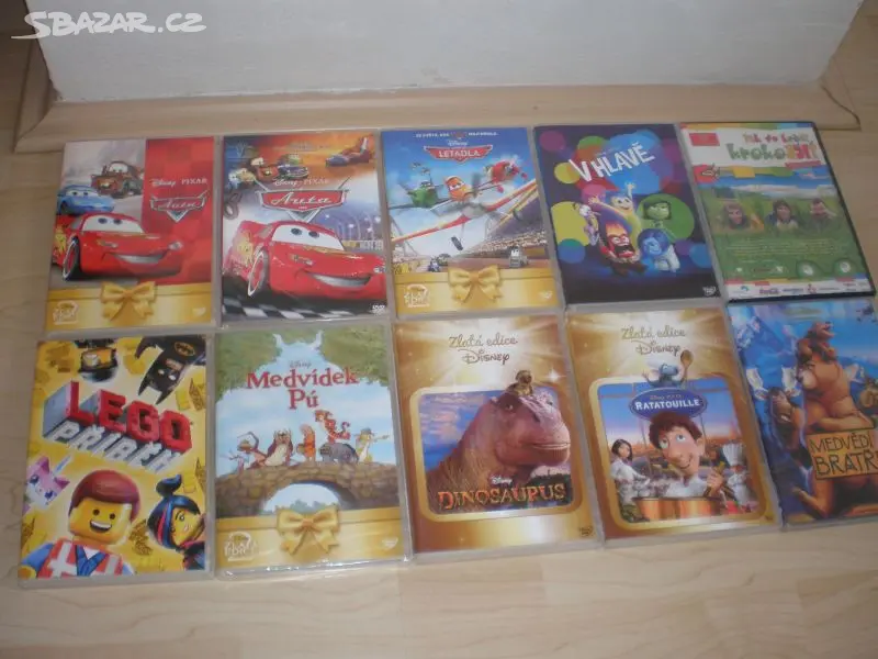 DVD Disney - letadla, Auta, Ratatoulle, Medvídek P - Praha 9 - Bazar ...